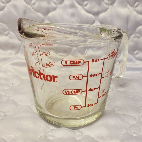 Kitchen | Vintage Anchor Logo 1 Cup 25 Ml Liquid Measuring Cup Red ...